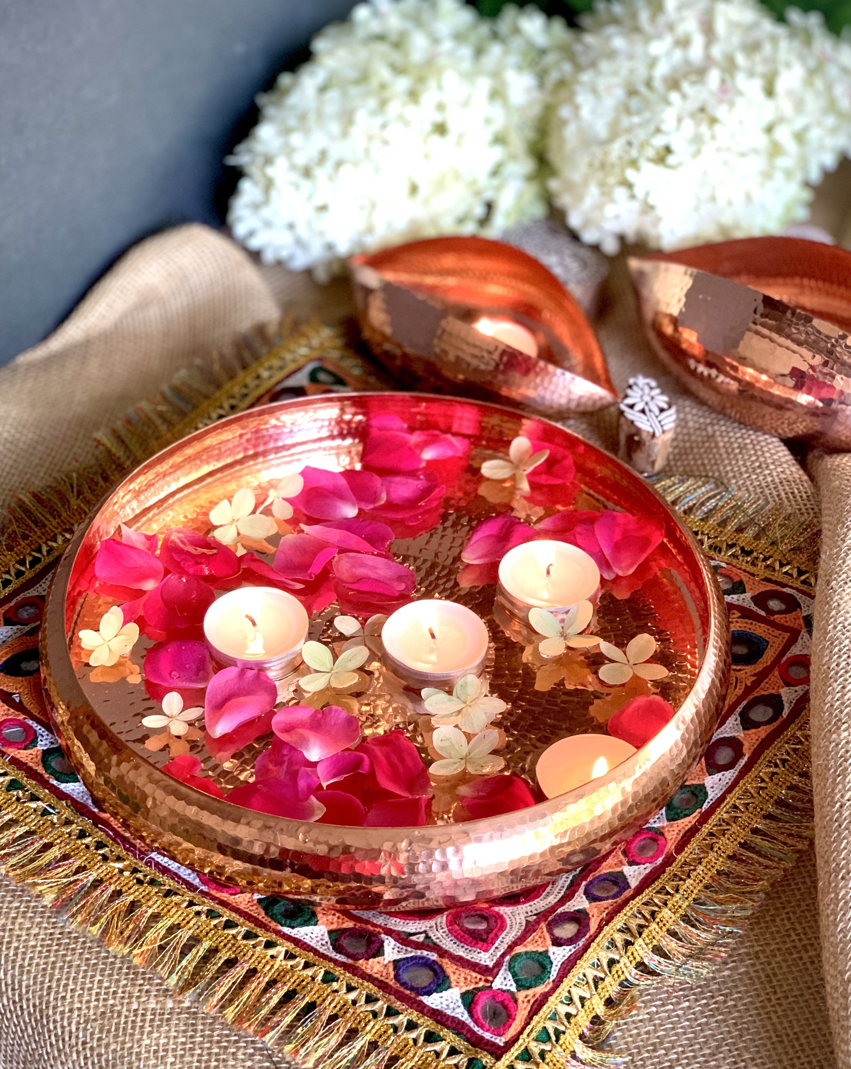 Large Copper Urli – Krishna HomeDecor