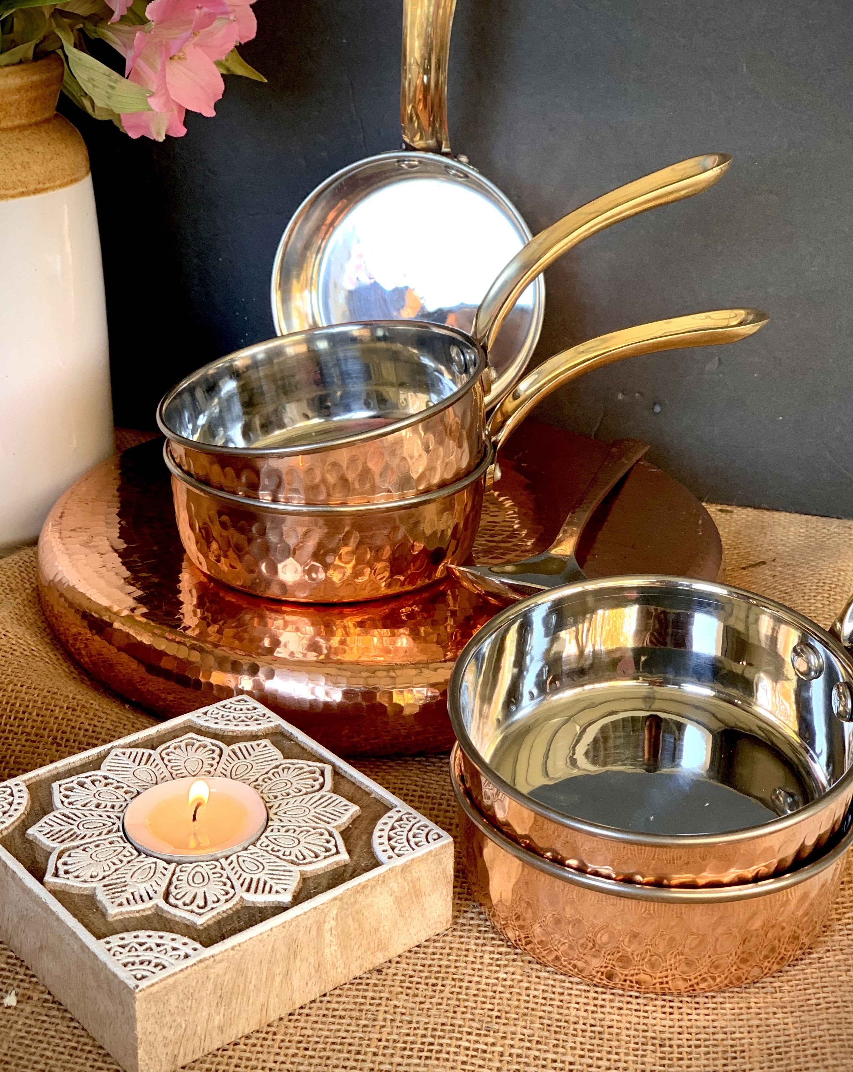 Hammered Copper Fry Pan Server - 350 ml – Krishna HomeDecor